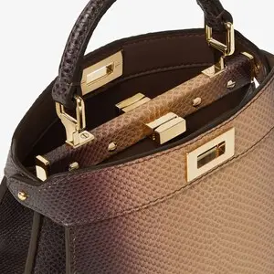 Fendi Peekaboo Iseeu Petite Gradient Brown Karung Bag